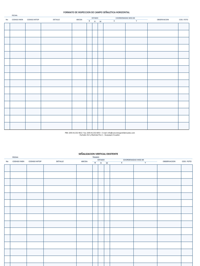 formatos control | PDF
