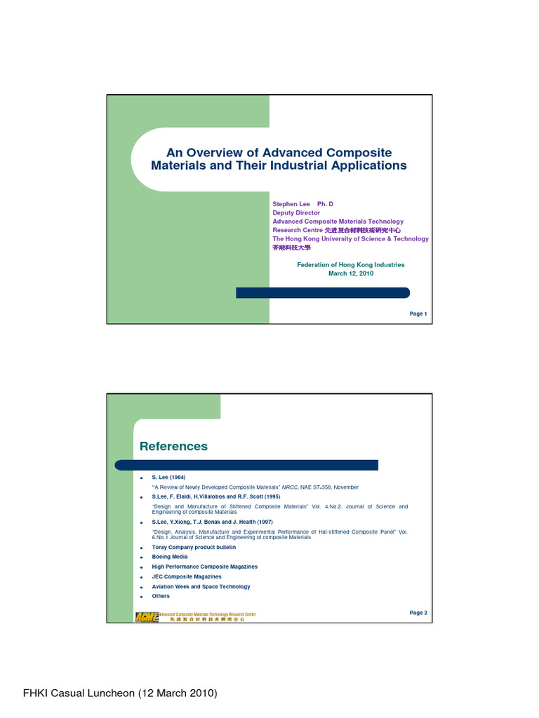 Advanced Composite Materials Overview | PDF