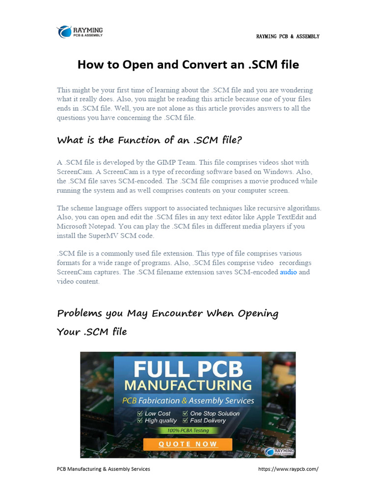 Understanding .SCM Files | PDF | Computer File | Version Control