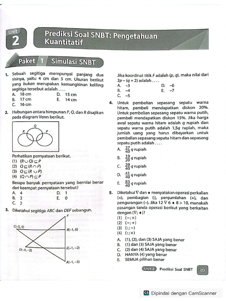 Soal Simulasi UTBK 2024 | PDF