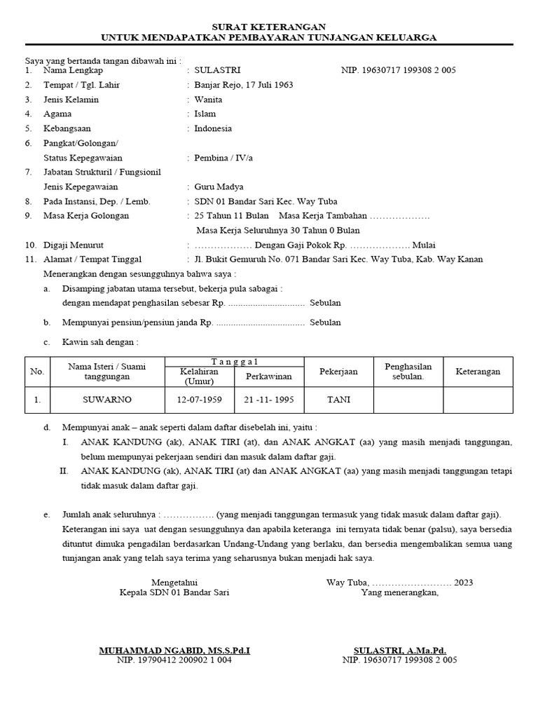 Berkas KP 4 Ibu | PDF