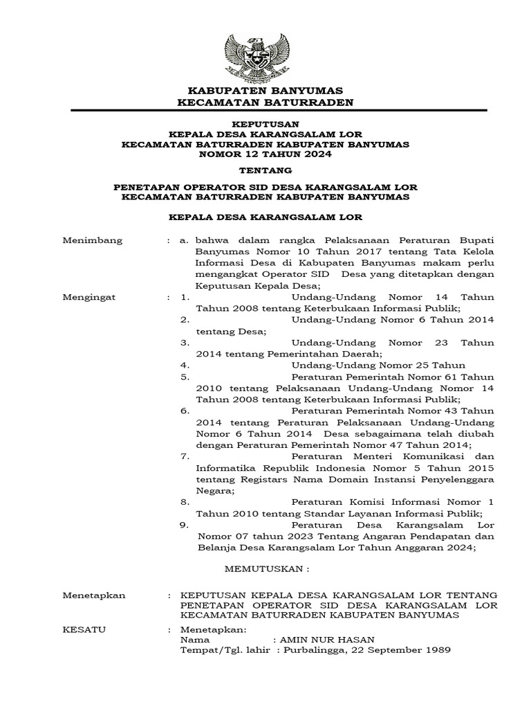 KRS LOR SK 12 Operator-SID-2023 | PDF