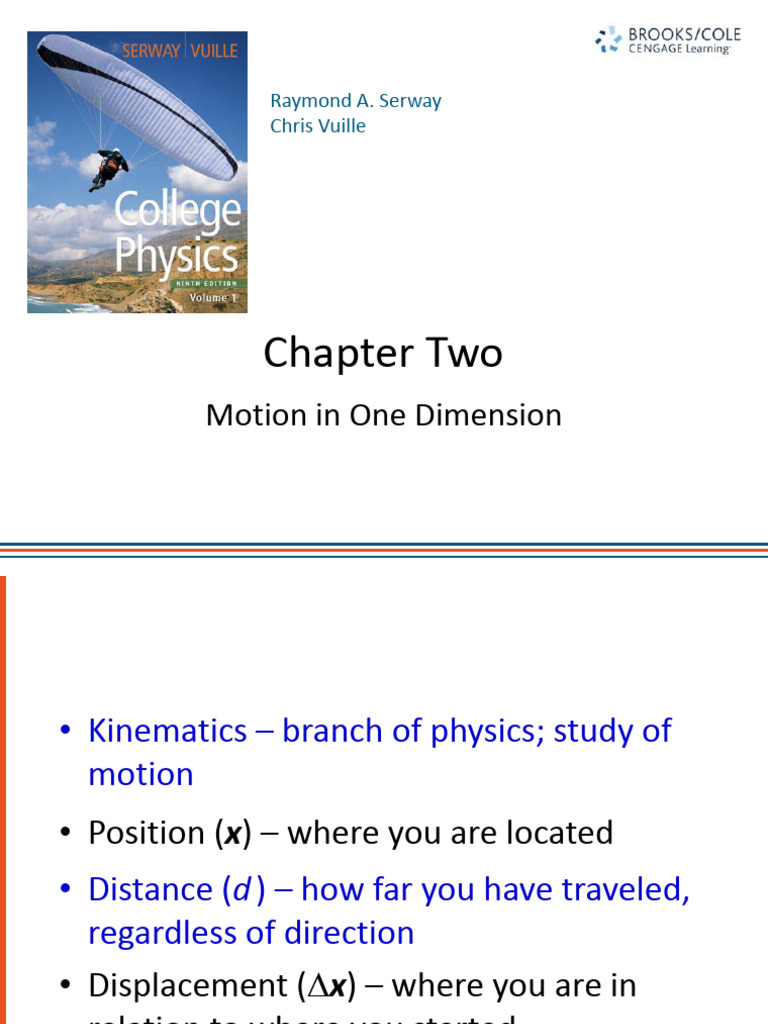 Motion in 1D | PDF | Acceleration | Velocity