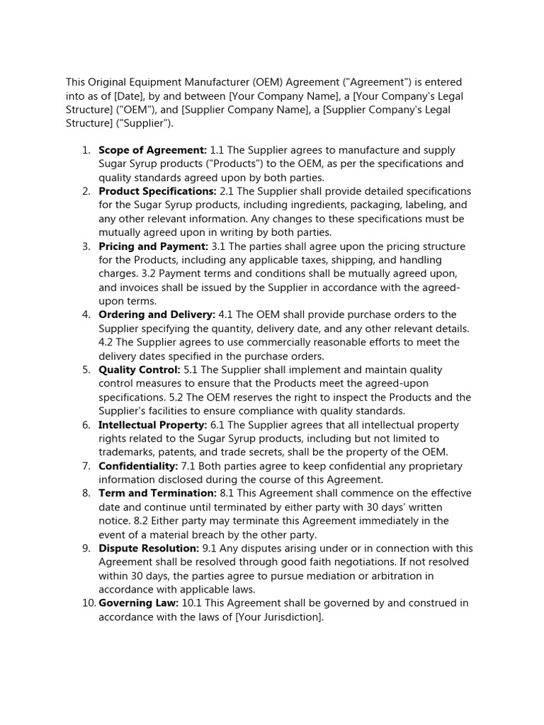 OEM Agreement - 2 | PDF