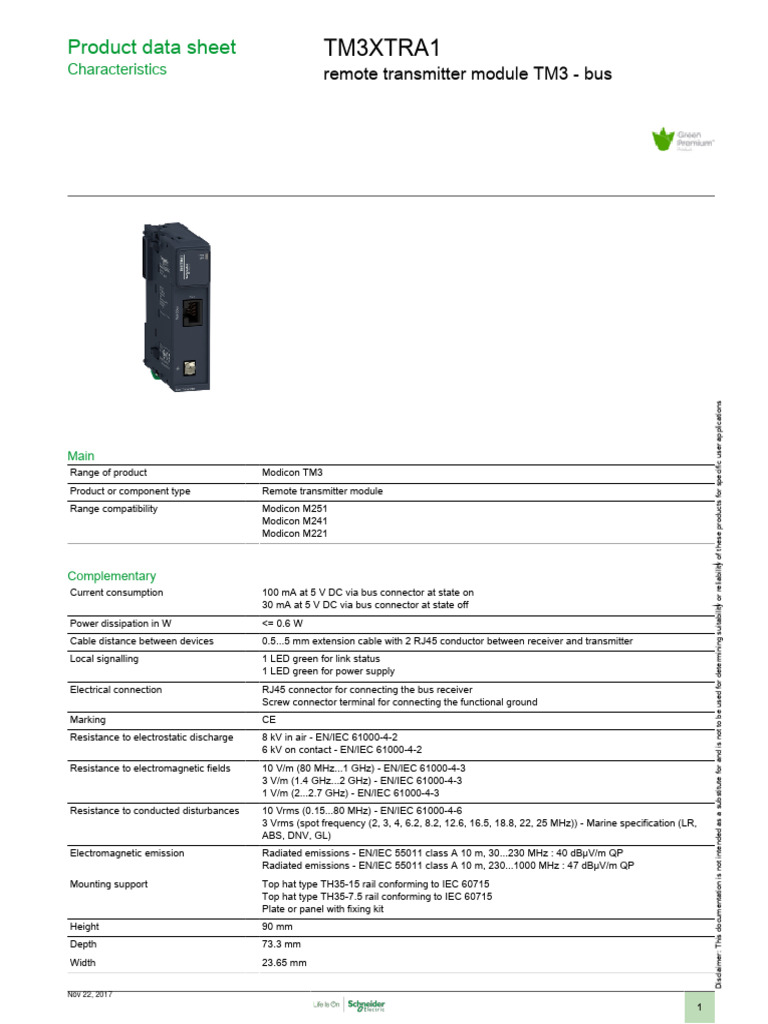 Modicon TM3 - TM3XTRA1 | Download Free PDF | Computing | Computer ...