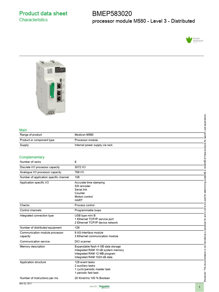 Modicon M580 - Epac Controller - Ethernet Programmable Automation ... Modicon M580 - Epac Controller - Ethernet Programmable Automation ...