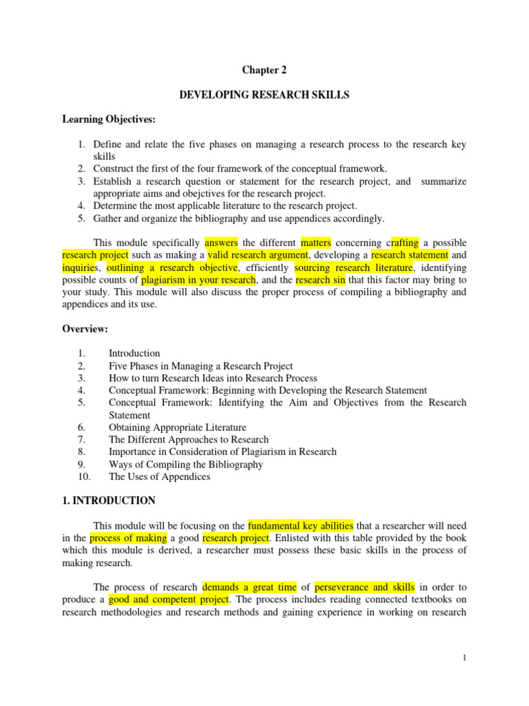 Essential Research Skills Development | PDF | Methodology | Idea