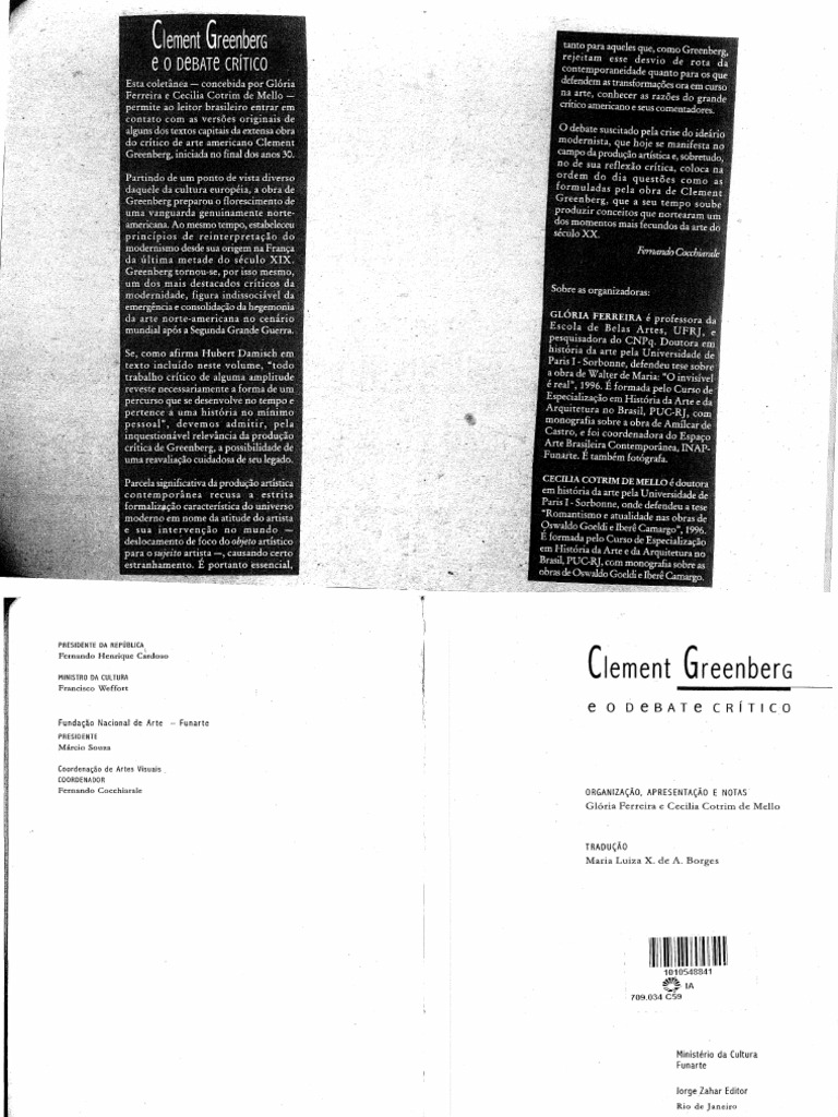 Clement Greenberg e o Debate Crítico | PDF | As artes