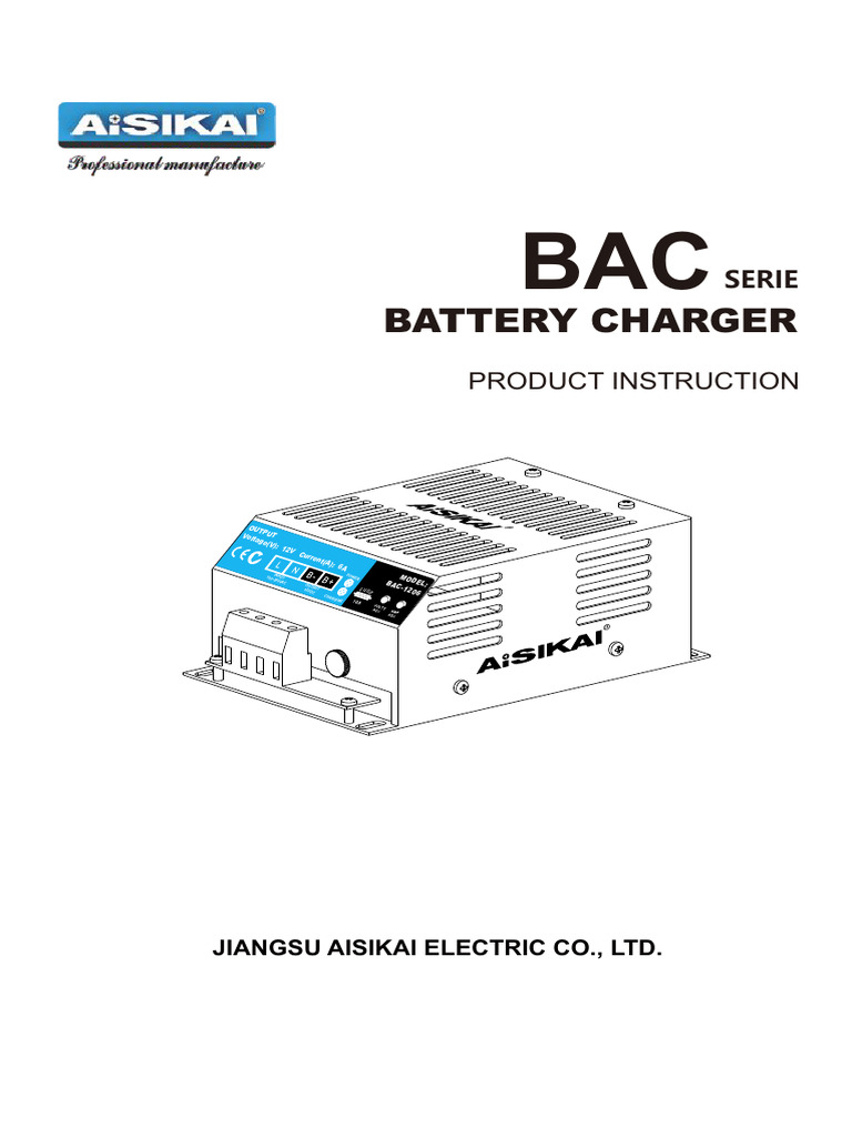 Aisikai-Bac Series User Manual | PDF | Battery Charger | Electrical Equipment