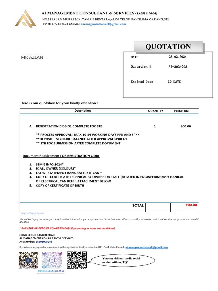 Ai-2024q08-G1 Complete Foc Bumi - MR Azlan | PDF