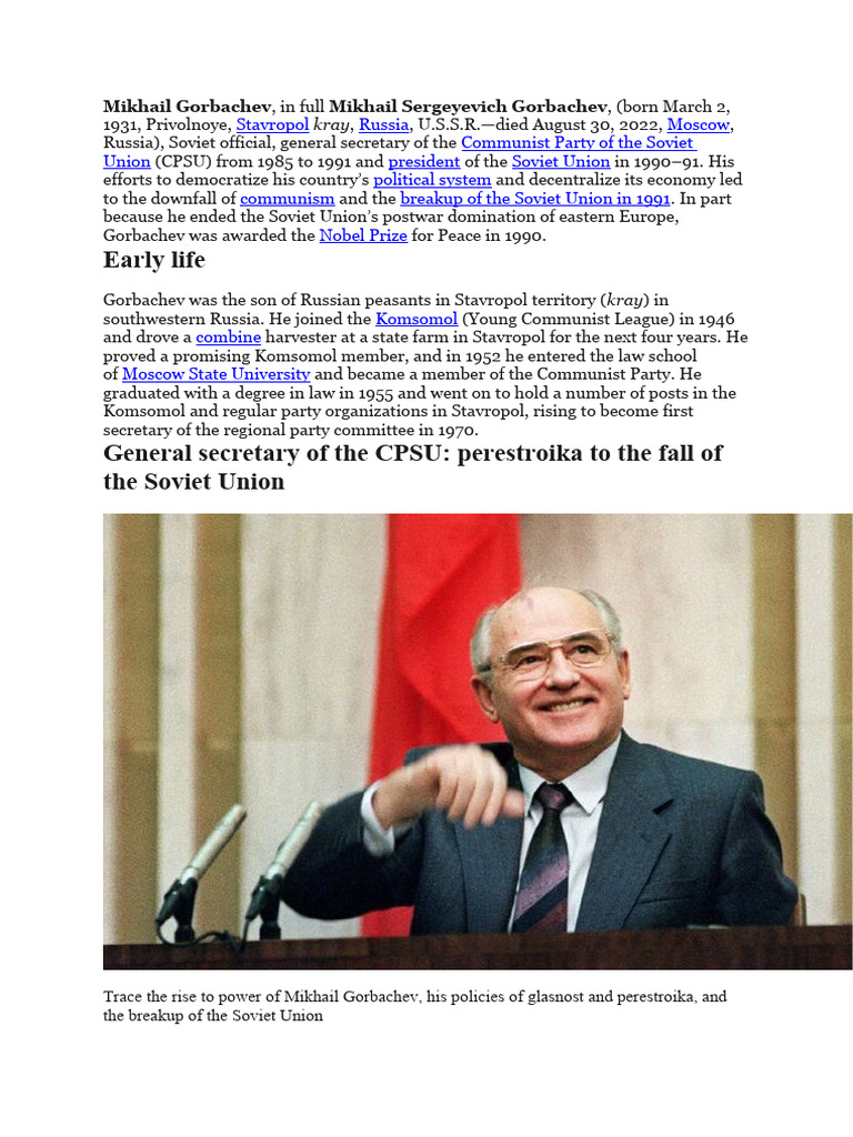 Gorbachev | PDF