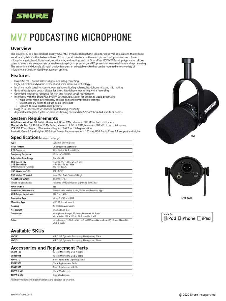 Dynamic Microphone | PDF | Microphone | Ios