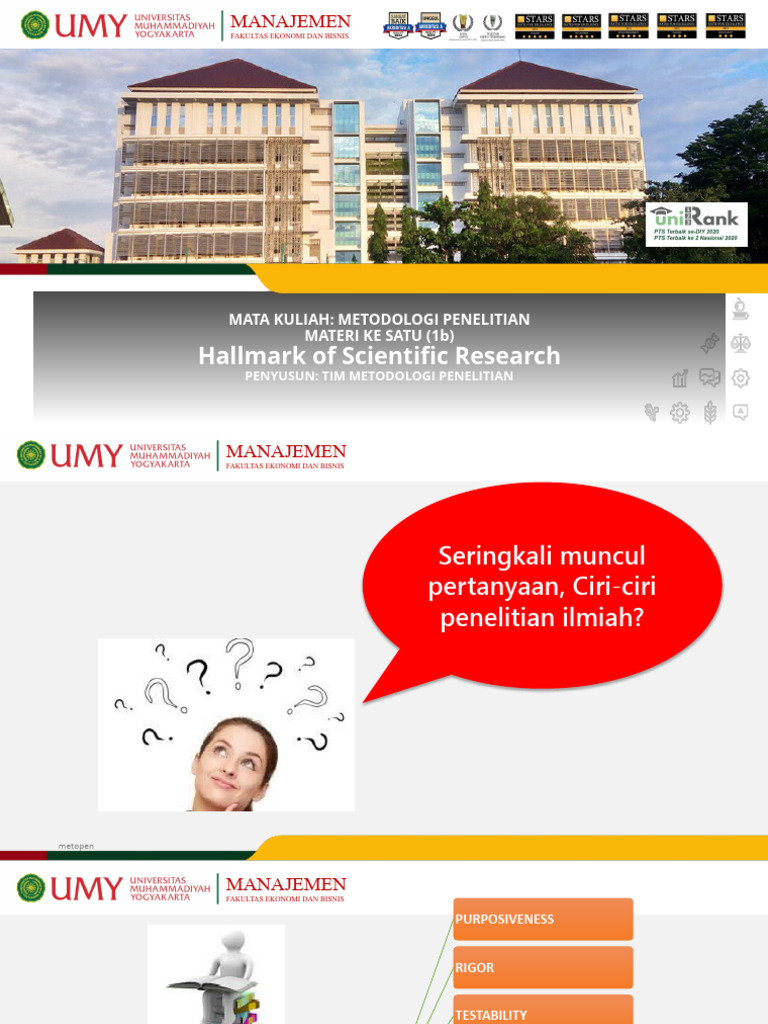 MATERI 1b - Hallmark of Scientific Research (Autosaved) | PDF