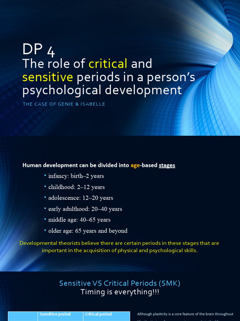 Critical and Sensitive Periods of Development 2024 | PDF ...