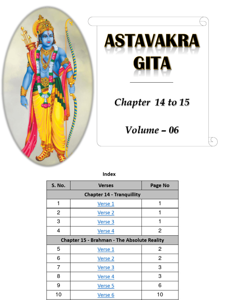 Ashtavakra Gita Volume 06 | PDF | Ātman (Hinduism) | Moksha