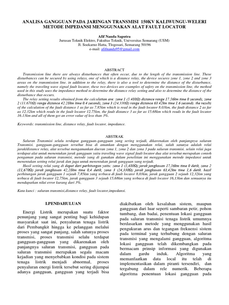 Analisa Gangguan Transmisi USM | PDF