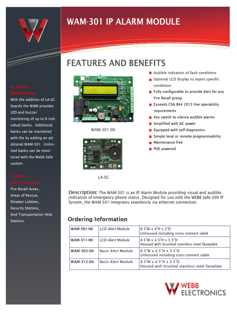WEI - WAM-301 - Feature Sheet - EN | PDF | Telecommunications ...