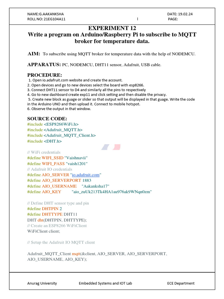 Esiot Exp12 | PDF | Information Technology | Computer Engineering