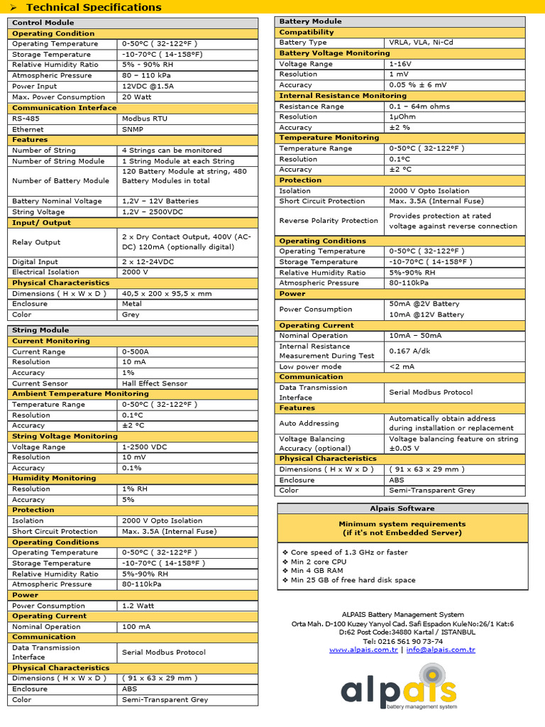 Alpais BMS Datasheet | Download Free PDF | Electrical Resistance And ...