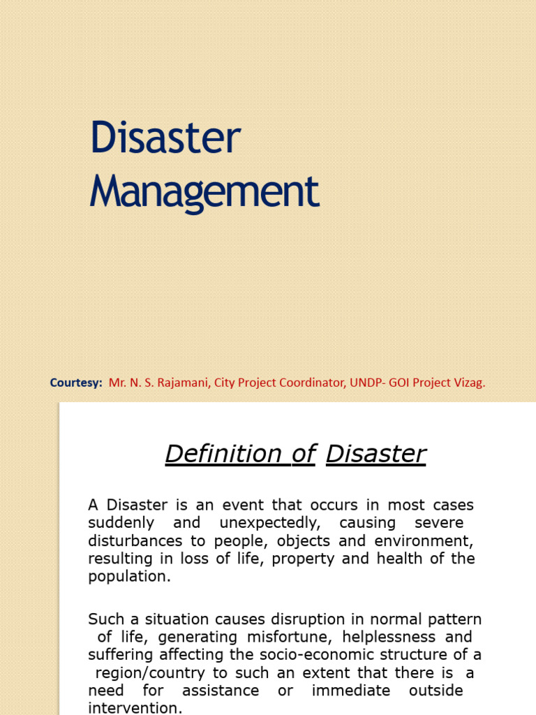 Disaster Management-Basics | PDF | Emergency Management | Hazards