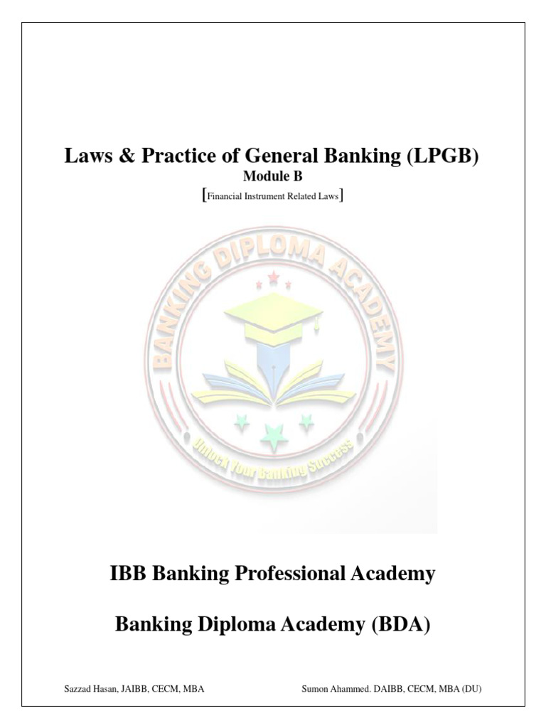 Module B - Financial Instrument Related Laws | PDF | Negotiable ...