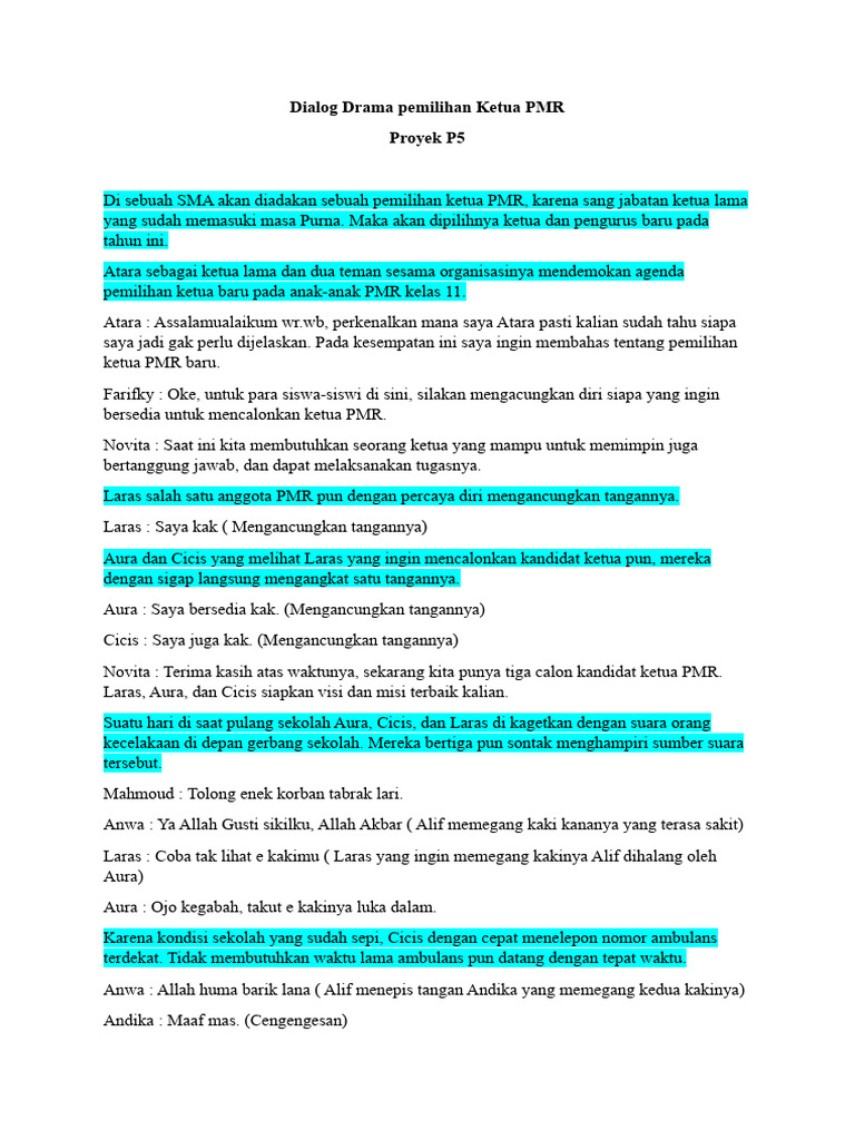 Dialog Naskah Drama p5 | PDF