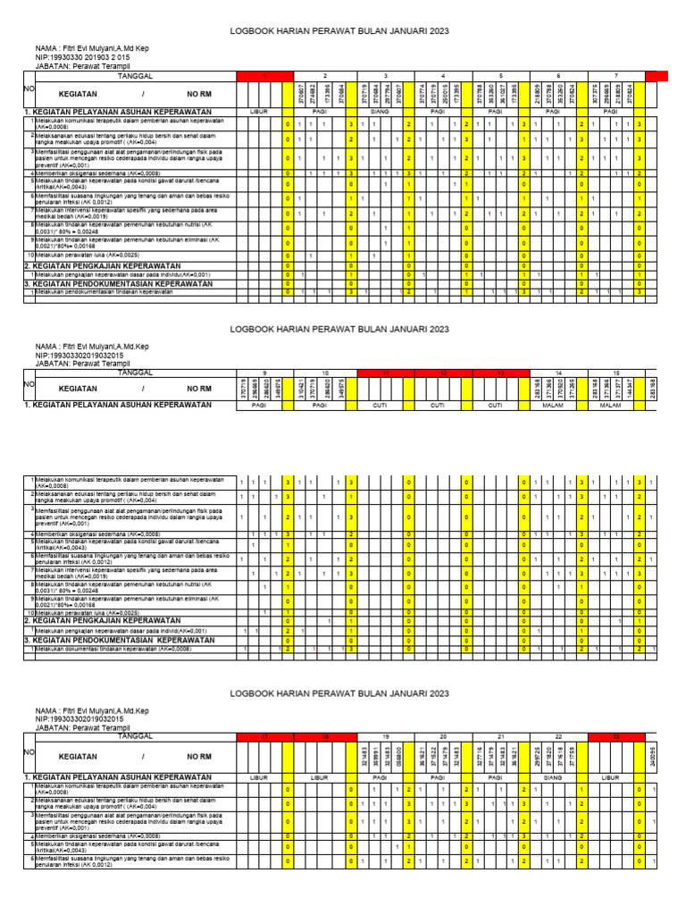 E Logbook Fitri Upload | PDF