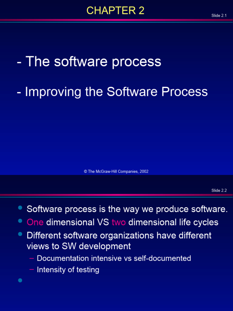 الفصل الثالث cs605 Software process | PDF | Computing | Business