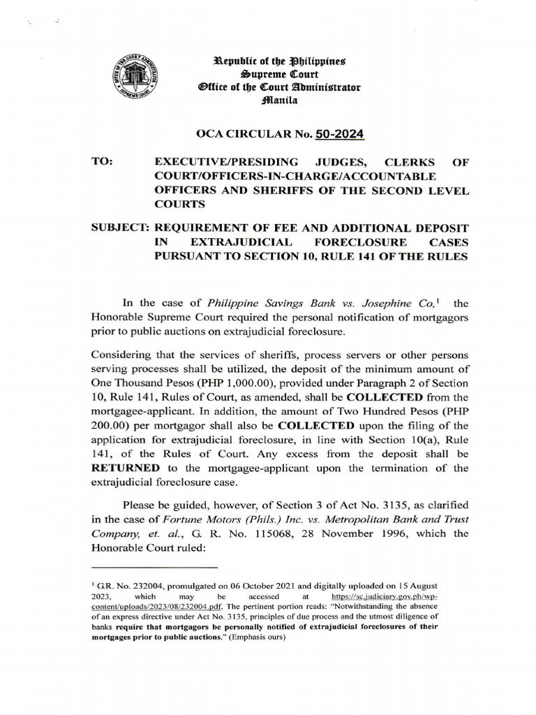 OCA Circular No. 50-2024 | PDF