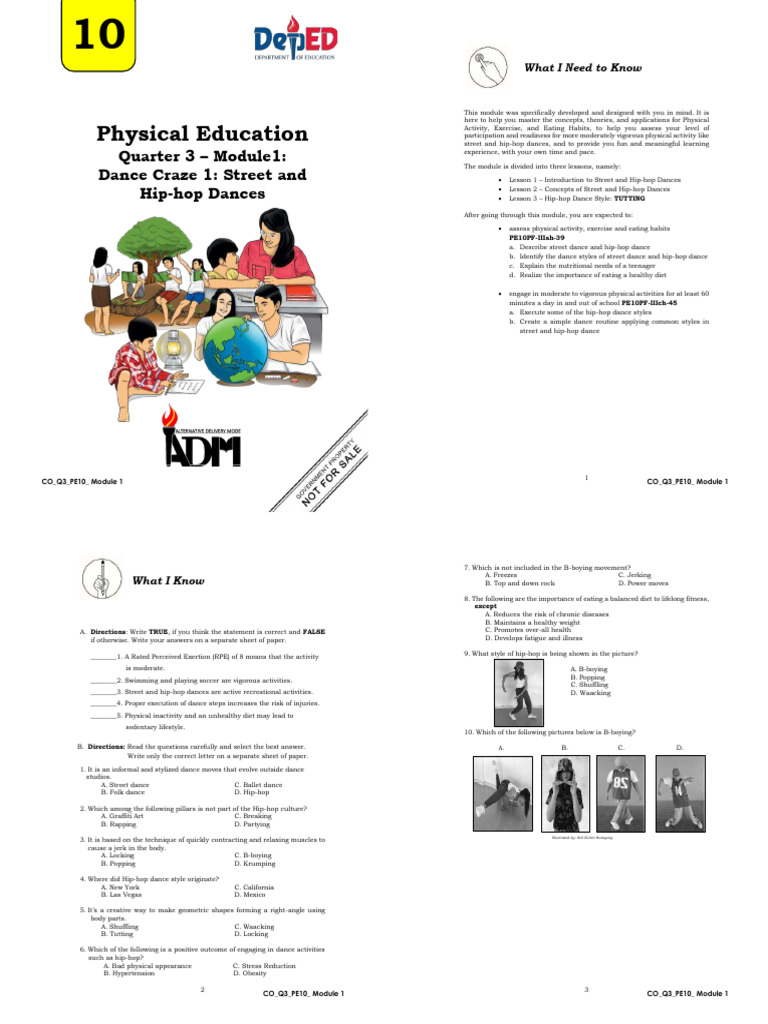 Pe10 Q3 Module1 | Download Free PDF | Dances | Aerobic Exercise