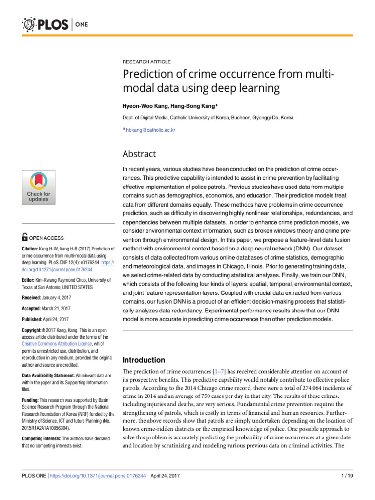 Prediction of Crime Occurrence From Multi-Modal Data Using Deep ...
