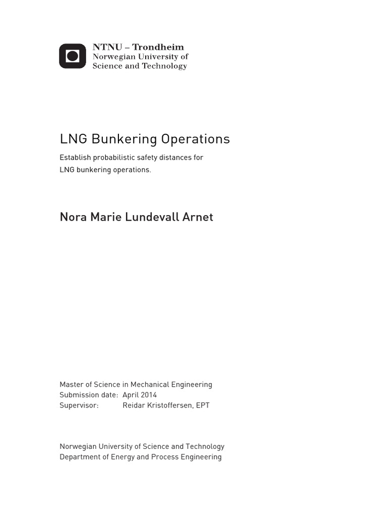 LNG Bunkering Operations | PDF | Liquefied Natural Gas | Risk