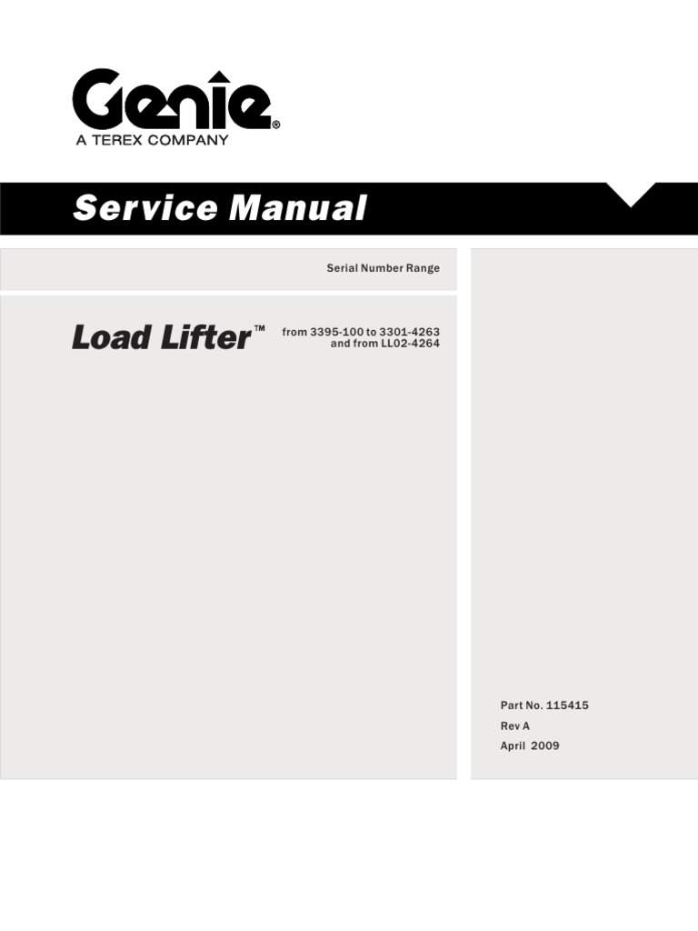 Par Ts Manual Service Manual: Load Lifter | PDF