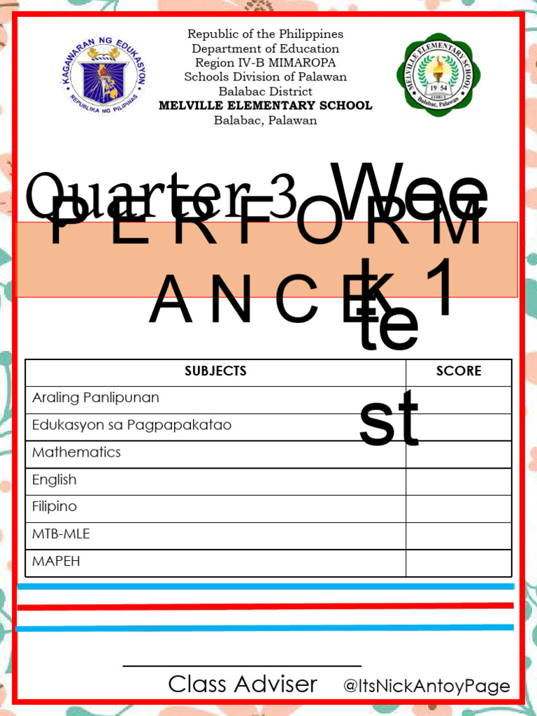 Quarter 3 Week 1 Test | PDF