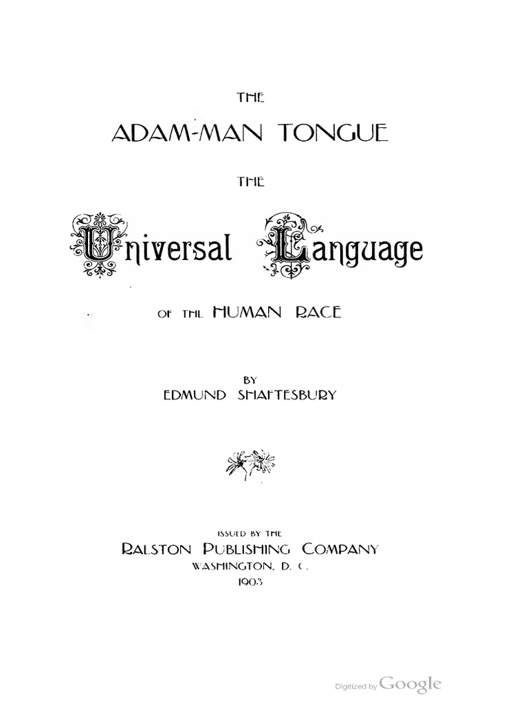 The Adam-Man Tongue | PDF | Alphabet | English Language