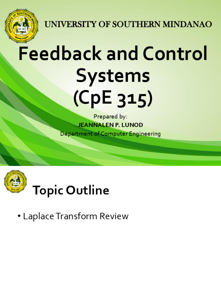 Laplace Transform in Control Systems | PDF | Laplace Transform | Calculus