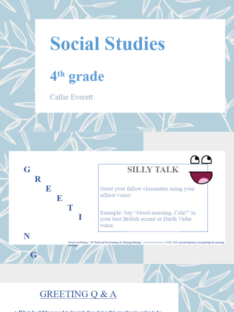 Digital Morning Meeting Lesson - Callie Everett | PDF | Learning ...