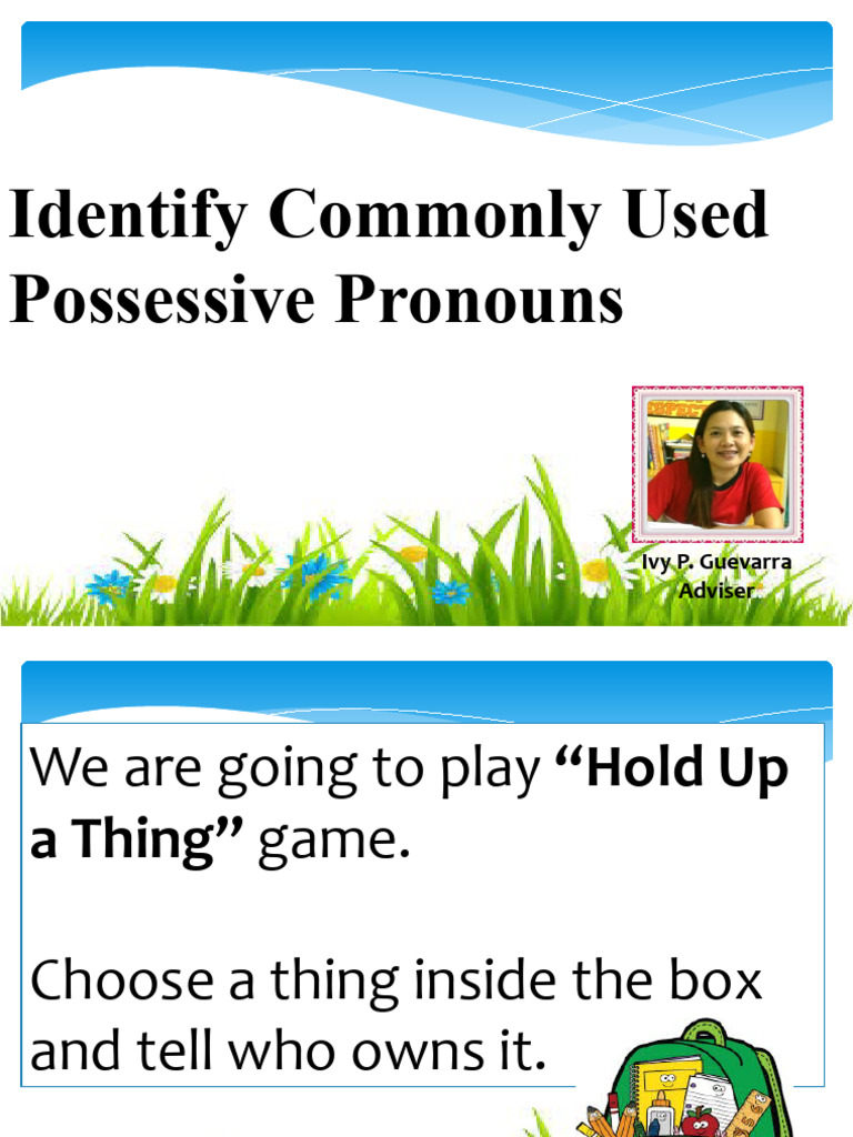COT Possessive Pronouns December 6, 2023 | PDF | Language Arts ...
