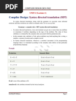 Compiler Design Module 4 Syntax Directed Translation Set 1 | PDF ...