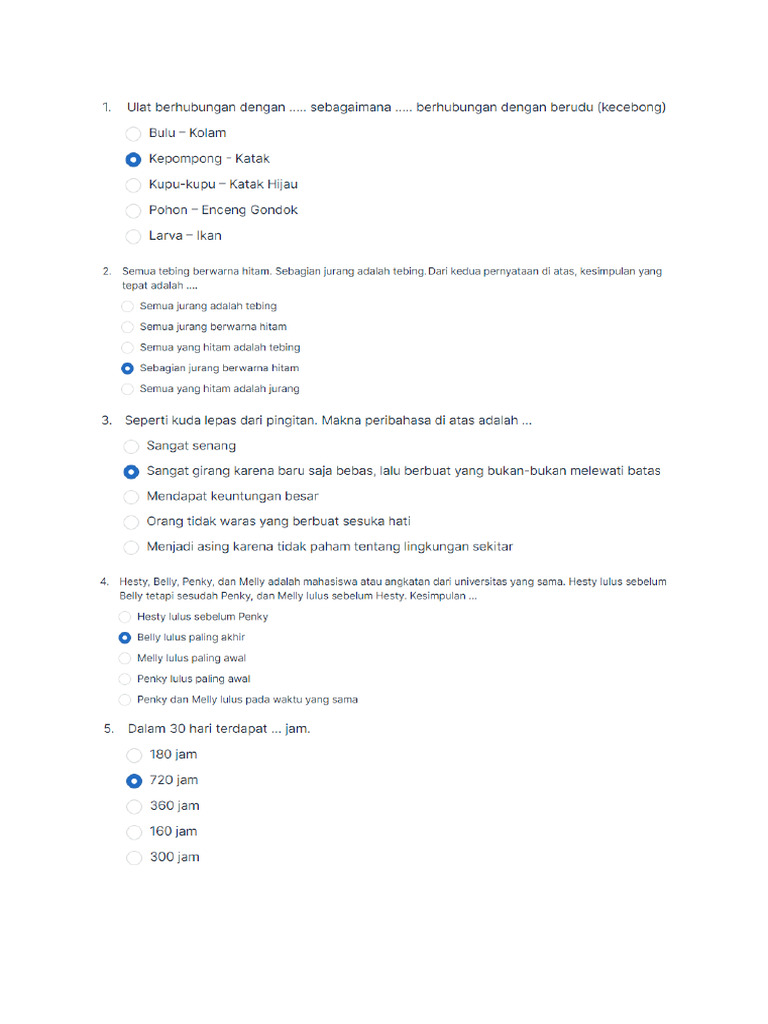 Uji Coba Tes Kompetensi - Rekrutmen Mitra Statistik 2024 | PDF