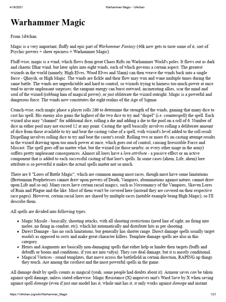 Warhammer Magic - 1d4chan | PDF