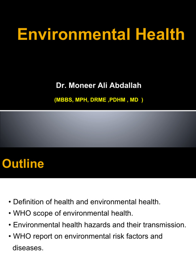 Introduction to Environmental Health | PDF | Environmental Health | Hazards