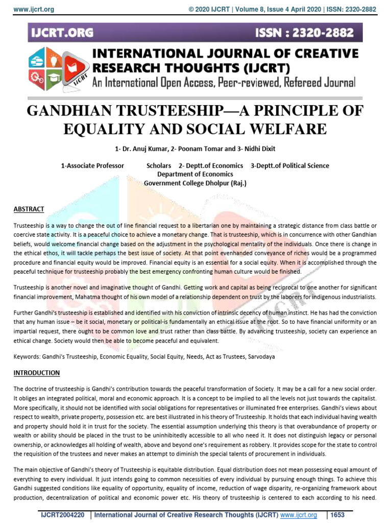 Unit 4 (1) BECG | PDF | Social Equality | Mahatma Gandhi