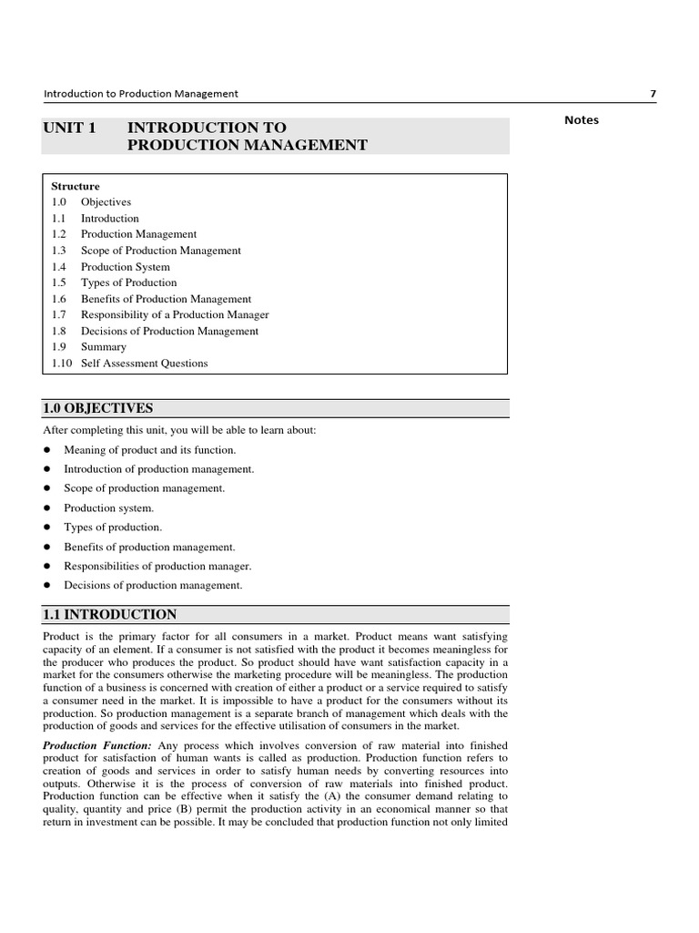 POM unit 1-3 | PDF | Product (Business) | Output (Economics)