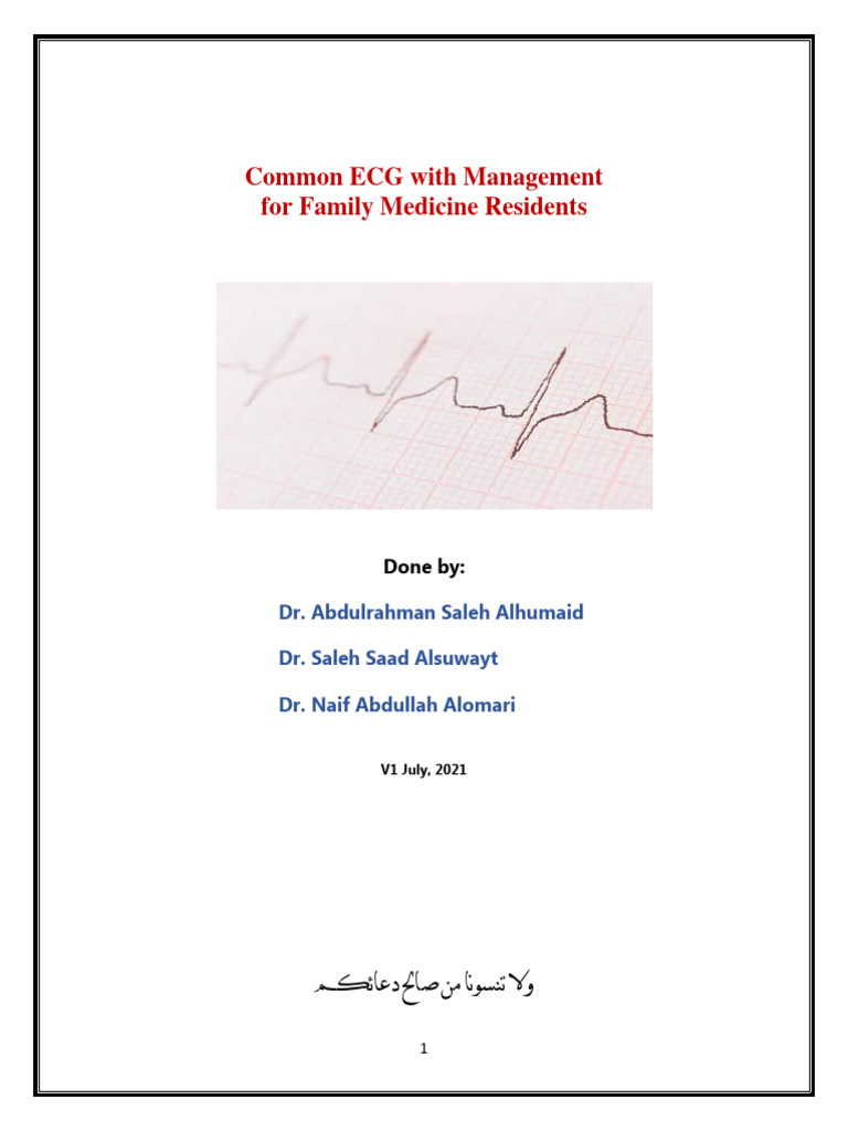 Common ECG With Management For Family Medicine Residents | PDF ...