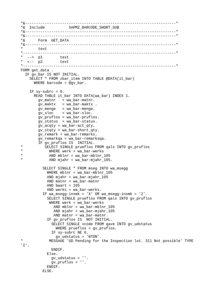 BARCODE Subrutine | PDF | Computer Science | Computer Architecture
