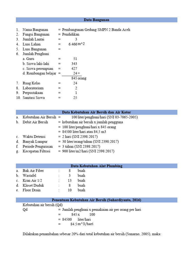 Data Perhitungan | PDF