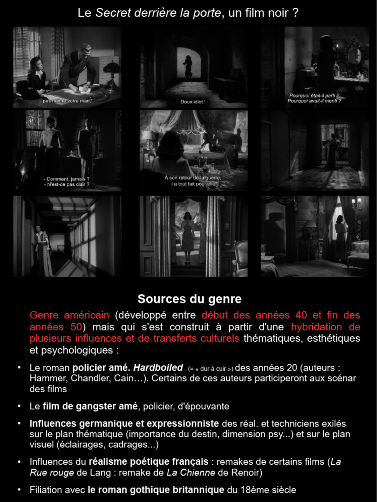 Le Secret derrière la porte : film noir ? | PDF | Films noirs