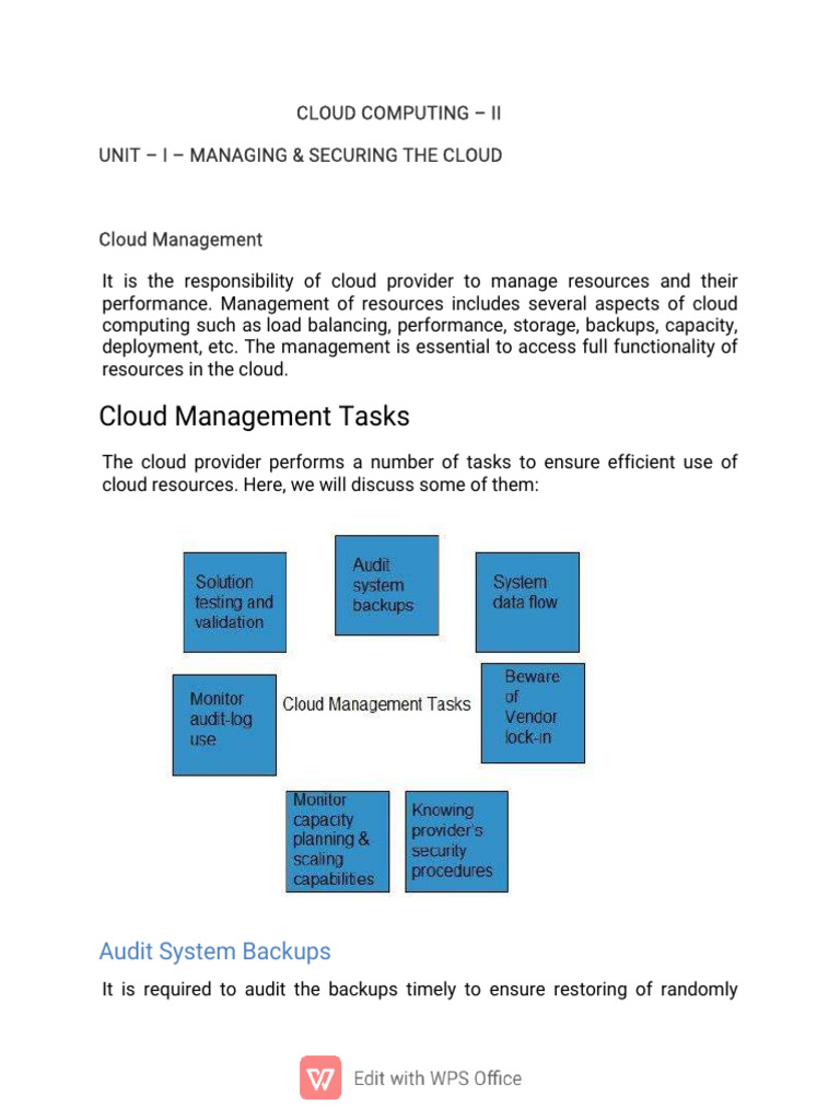 Cloud Computing-II Unit -i | PDF