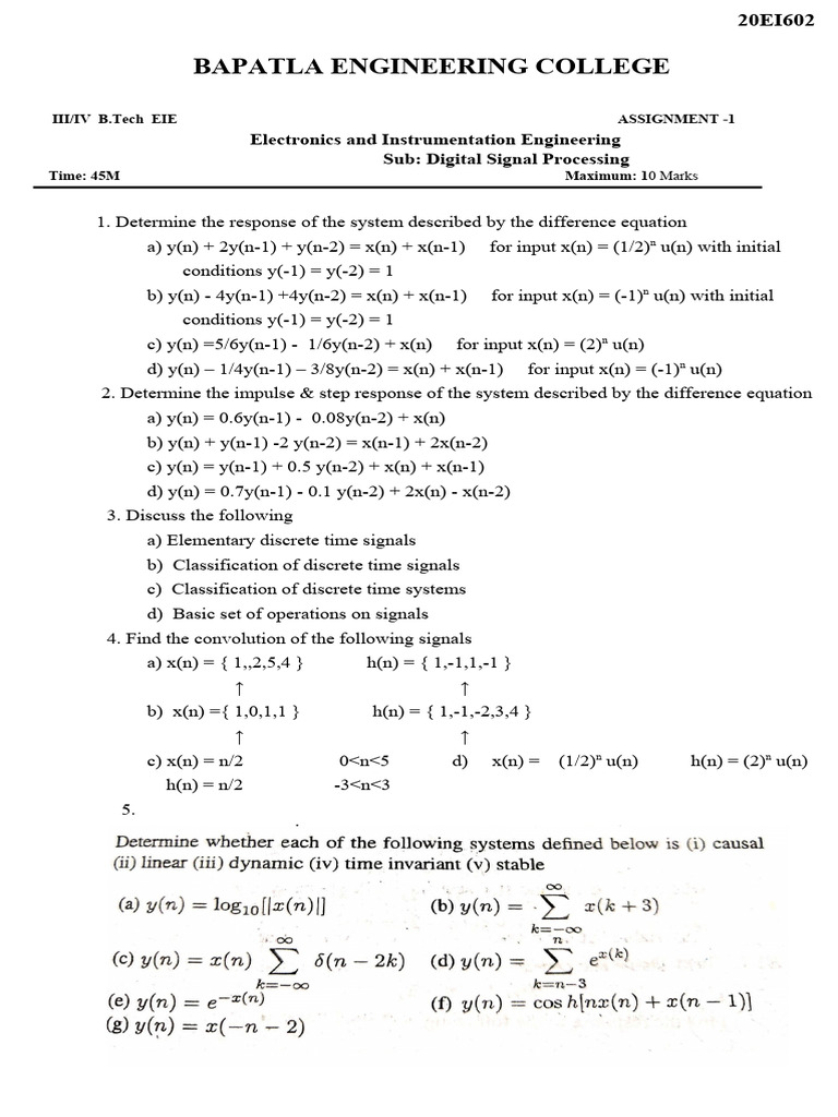 Dsp Assignment 1 02032024 Pdf 